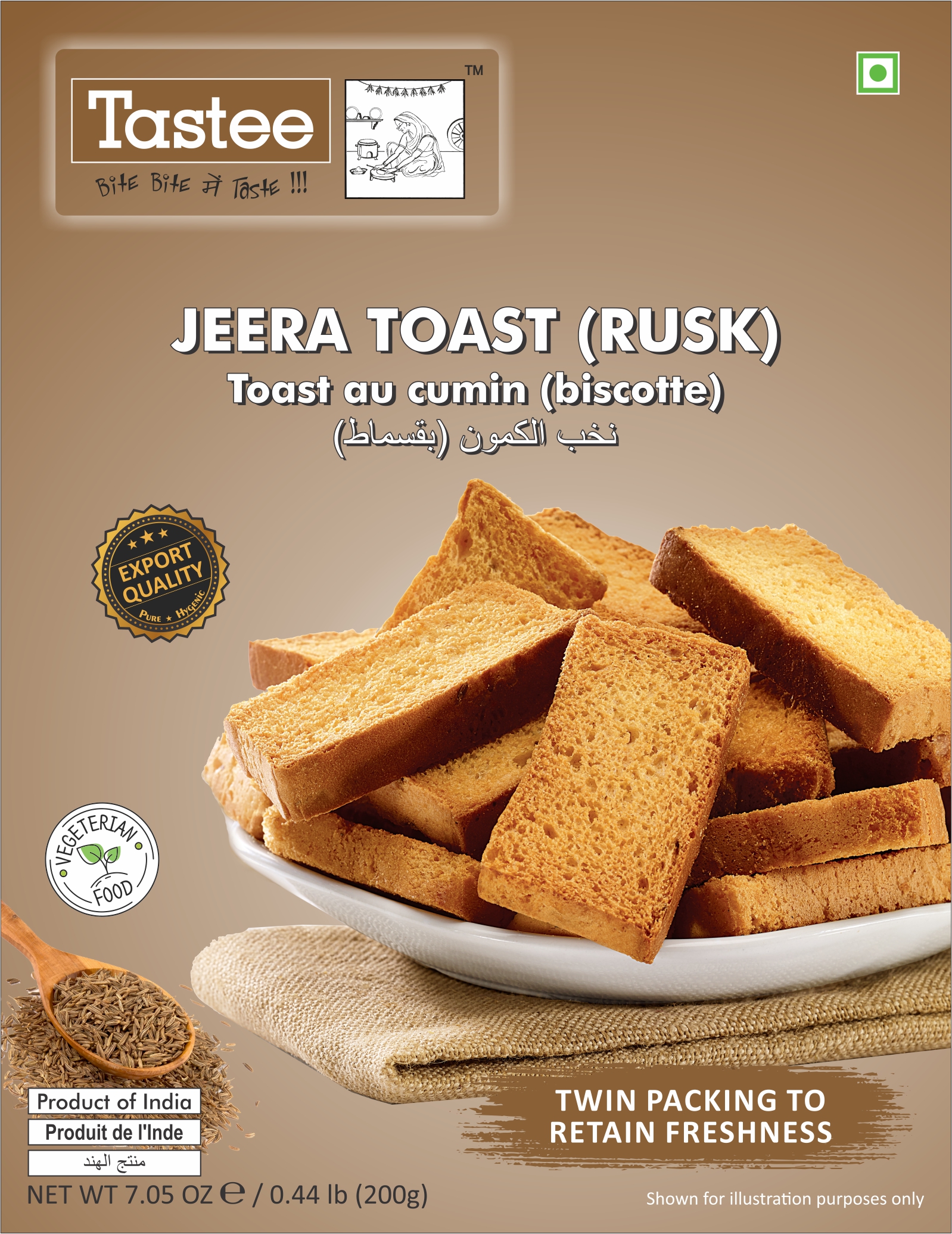 Jeera Toast - Tastee | Khakhra, Bhakhri, Toast, Khari, Cookies