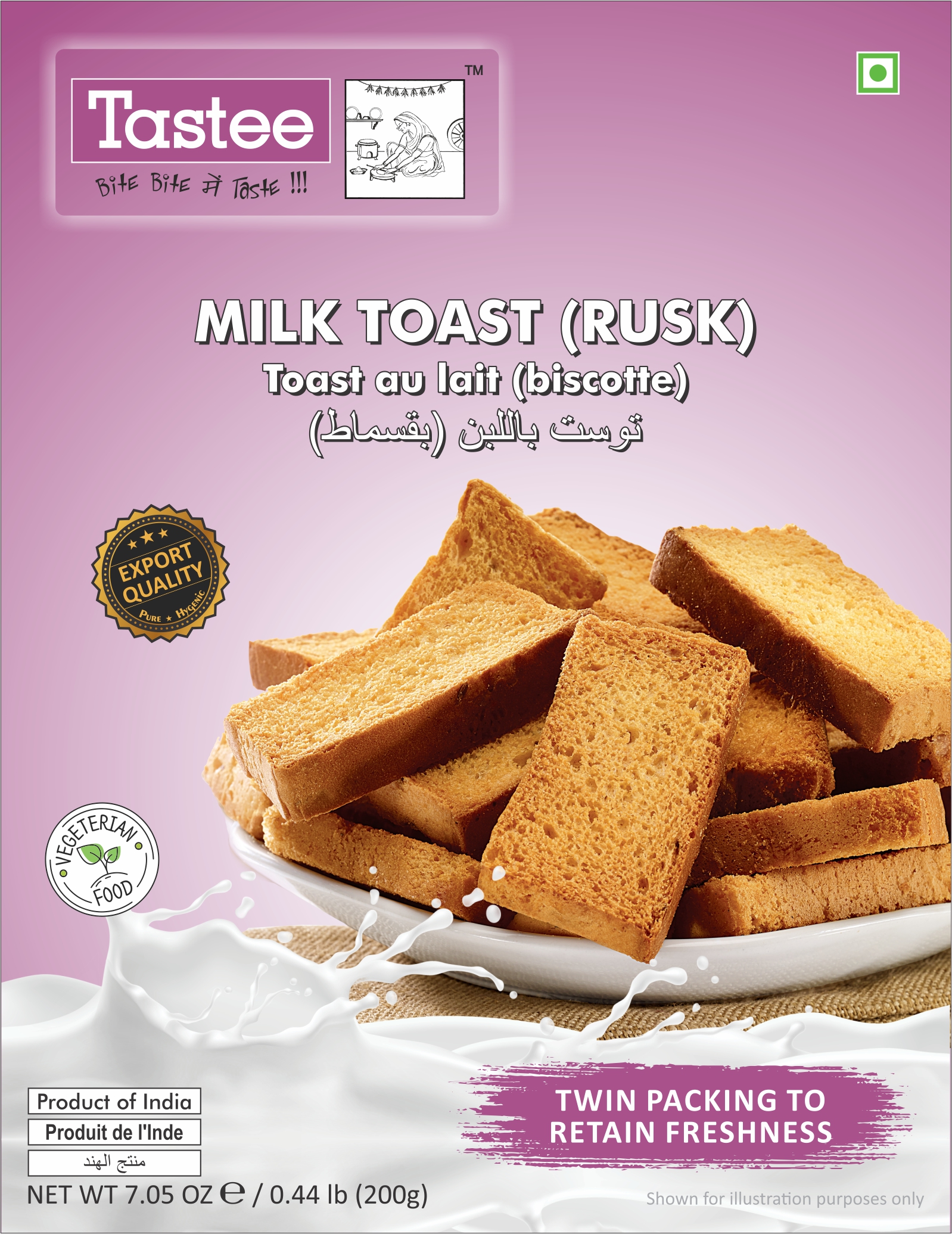 Toast (Rusk) - Tastee | Khakhra, Bhakhri, Toast, Khari, Cookies